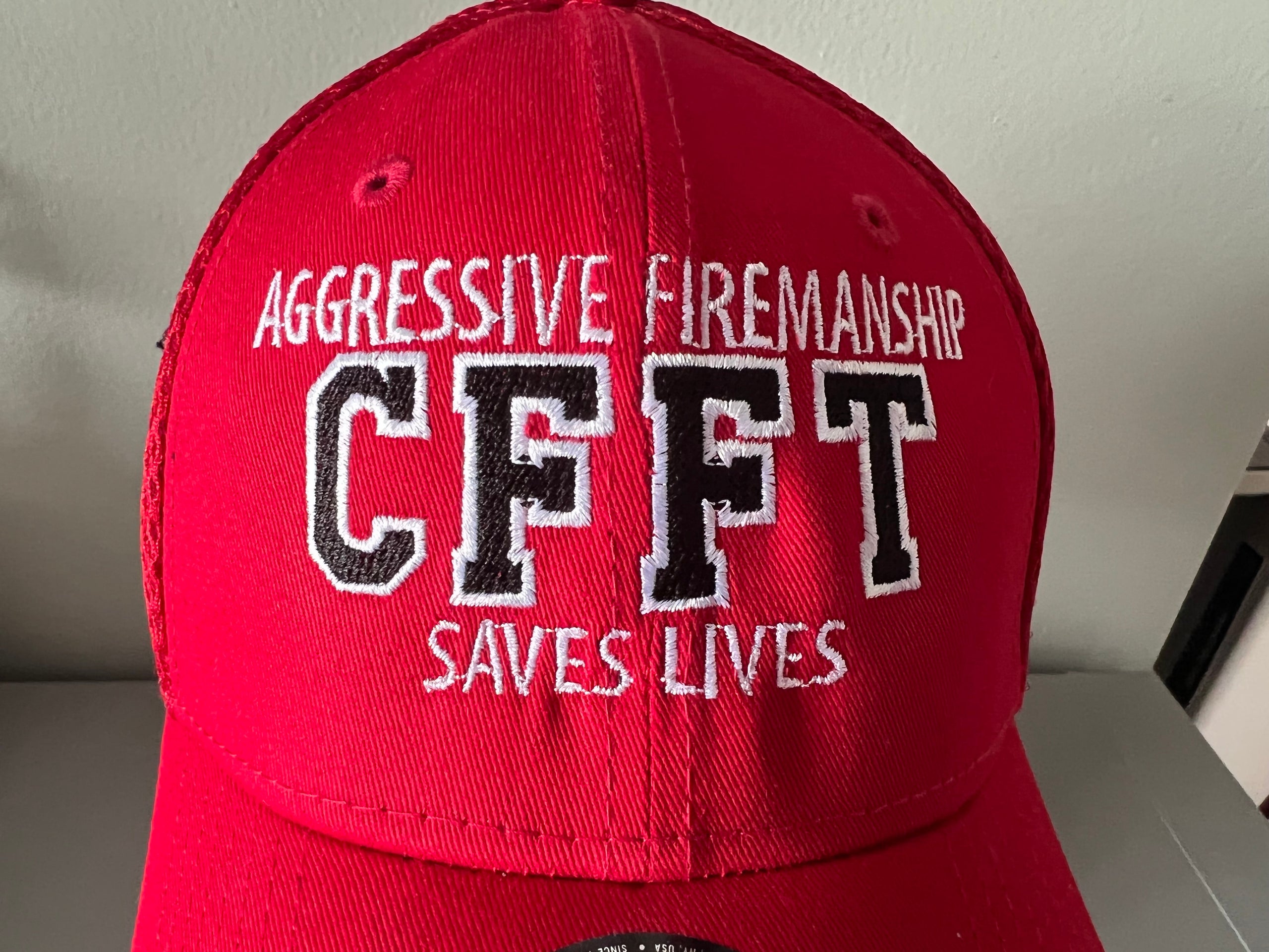Red Aggressive Firemanship Fitted Hat | Citizens First Fire Training